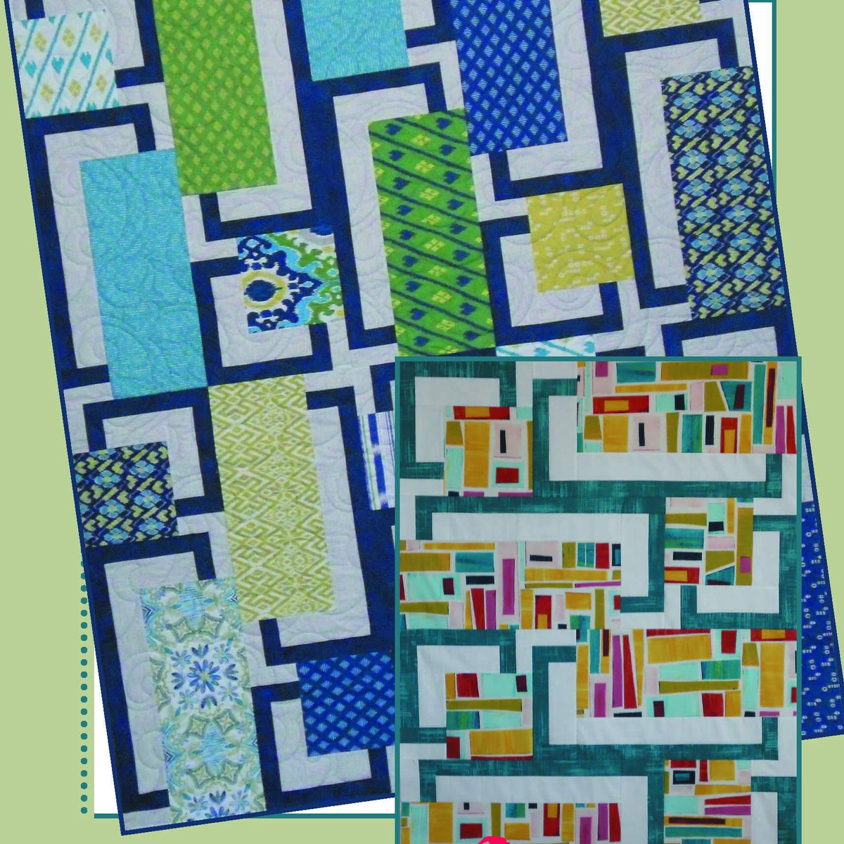 BQ4 Modern Quilt Pattern Designed by Debbie Bowles -Multiple Size Vari ...