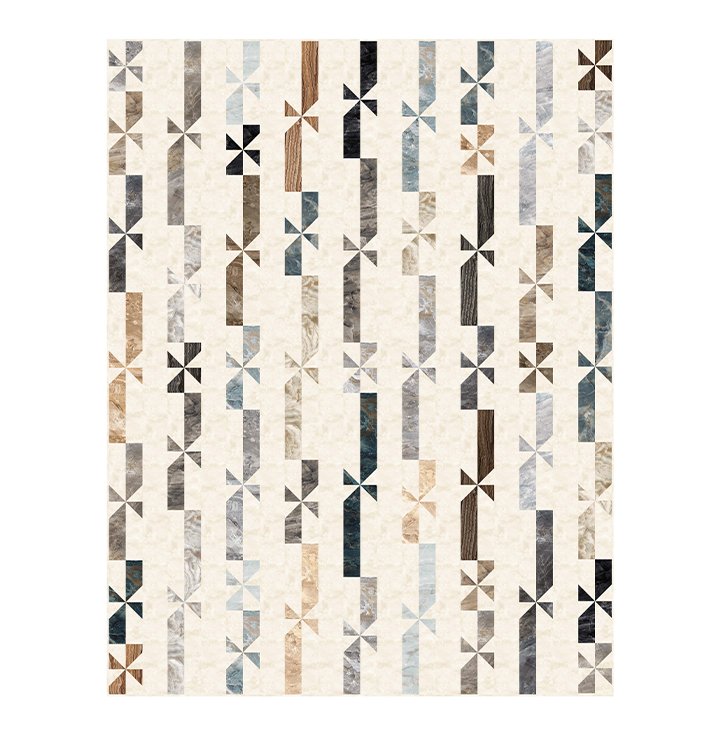 Taffy Twirl Quilt Pattern - Pre Cut Friendly - Finished Size 60" X78 ...